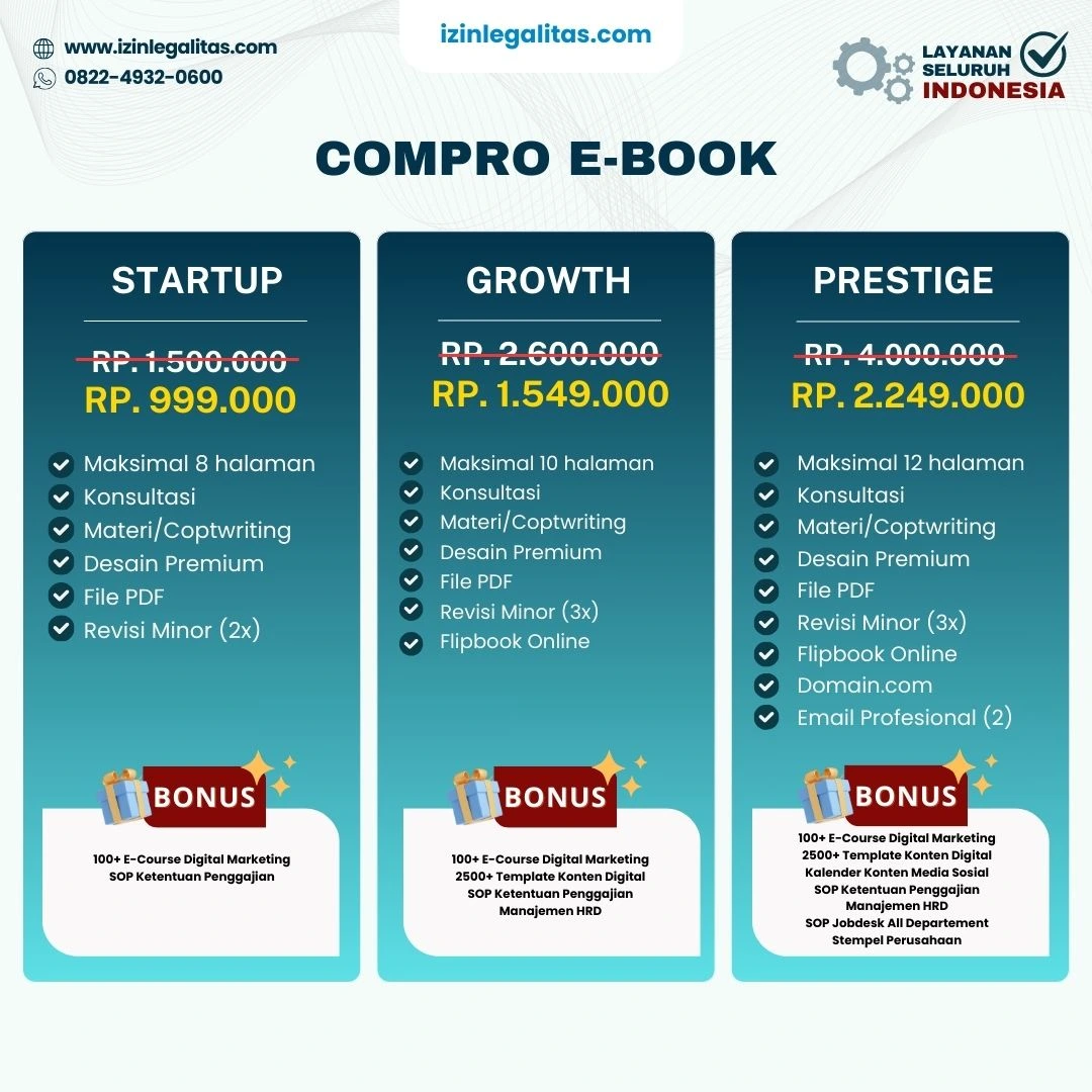 Jasa Pembuatan Company Profile Bandung - Izin Legalitas